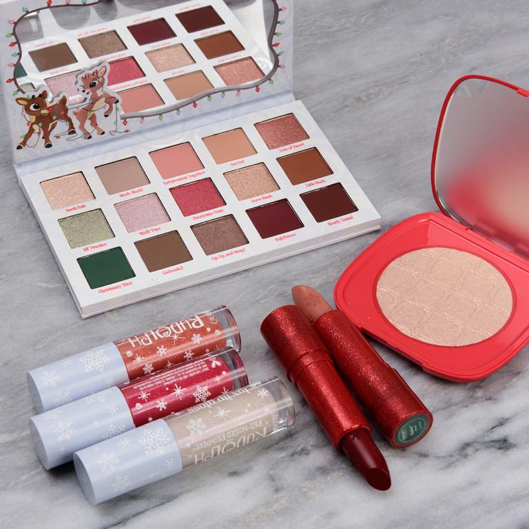 ColourPop x Rudolph the Red-Nosed Reindeer Collection Swatches