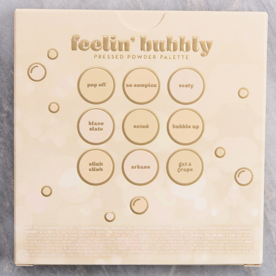 ColourPop Feelin' Bubbly 9-Pan Pressed Powder Palette Review & Swatches