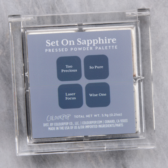 ColourPop Set on Sapphire Eyeshadow Quad Review & Swatches