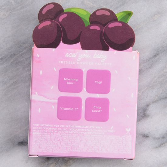 ColourPop Acai You Baby Pressed Powder Shadow Quad Review & Swatches