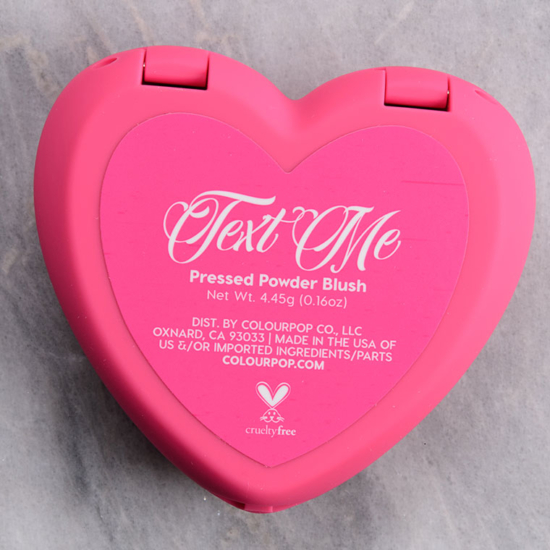 ColourPop Text Me Blush Review & Swatches