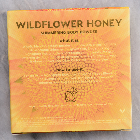 Sol Body Wildflower Honey Shimmering Body Powder Review & Swatches