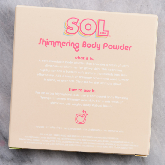 Sol Body High Roller Shimmering Body Powder Review & Swatches
