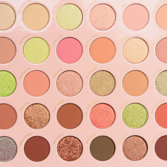 ColourPop Gettin' Fresh Mega Palette Swatches