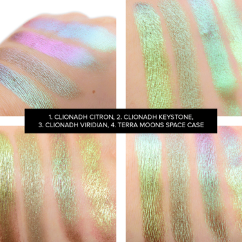 Clionadh Viridian Deep Iridescent Multichrome Eyeshadow Review & Swatches