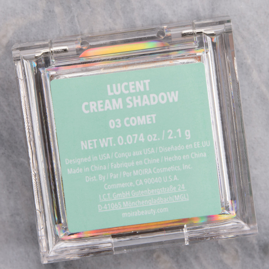 Moira Comet Lucent Cream Shadow Review & Swatches