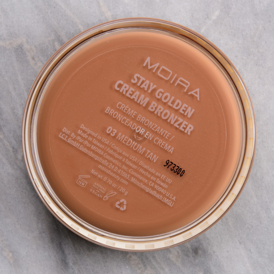 Moira Medium Tan Stay Golden Cream Bronzer Review & Swatches