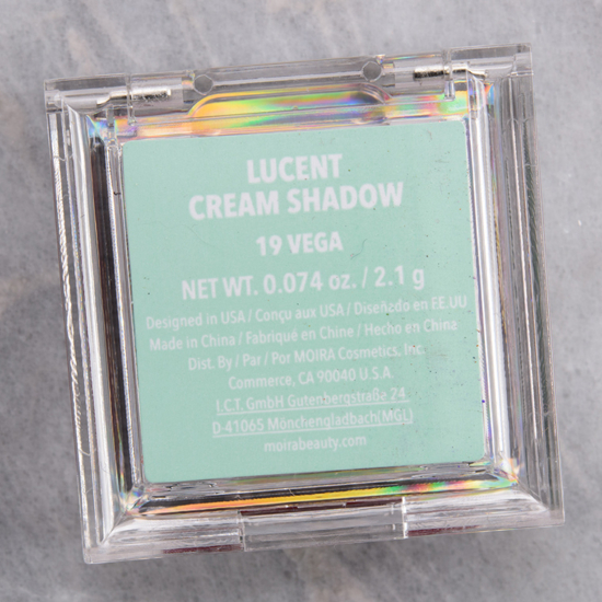 Moira Vega Lucent Cream Shadow Review & Swatches