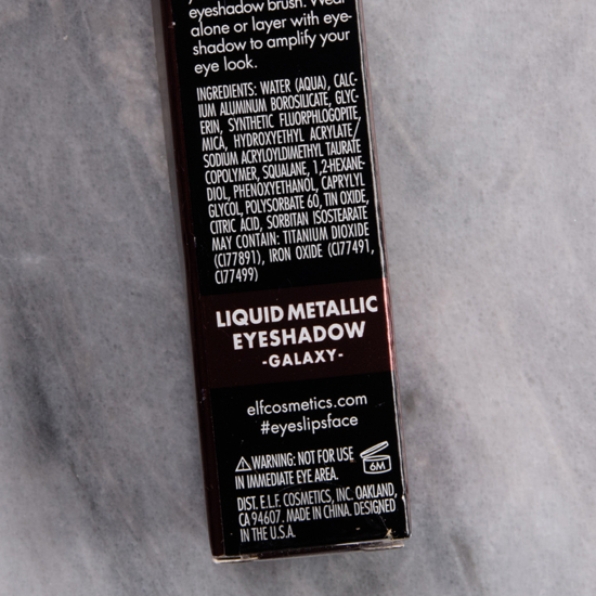 elf Galaxy Liquid Metallic Eyeshadow Review & Swatches