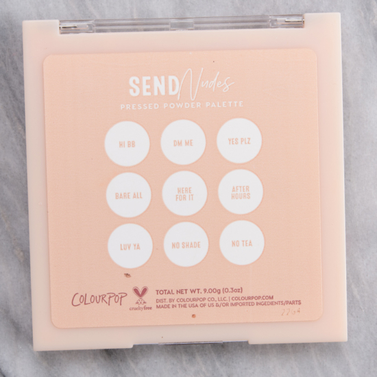 ColourPop Send Nudes Eyeshadow Palette Review & Swatches