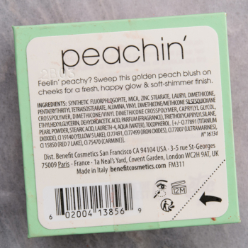 Benefit Peachin' Blush Review & Swatches