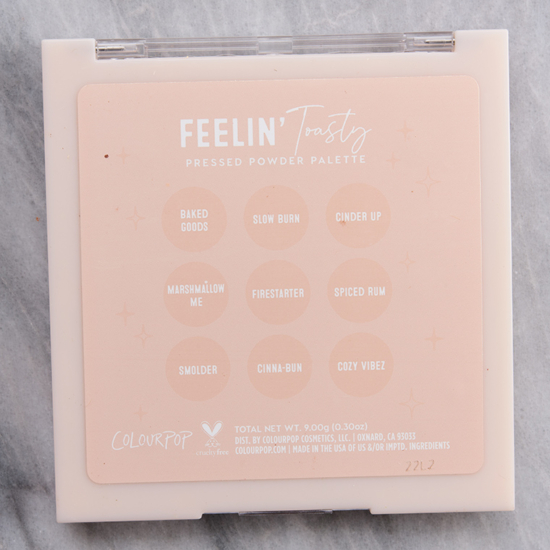 ColourPop Feelin' Toasty 9-Pan Pressed Powder Palette Review & Swatches