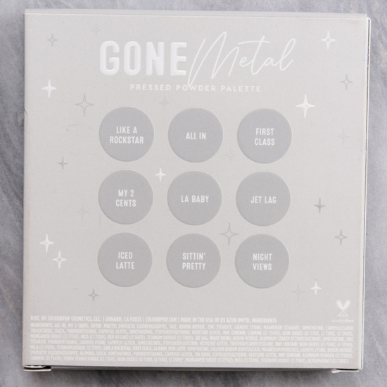 ColourPop Gone Metal 9-Pan Pressed Powder Palette Review & Swatches