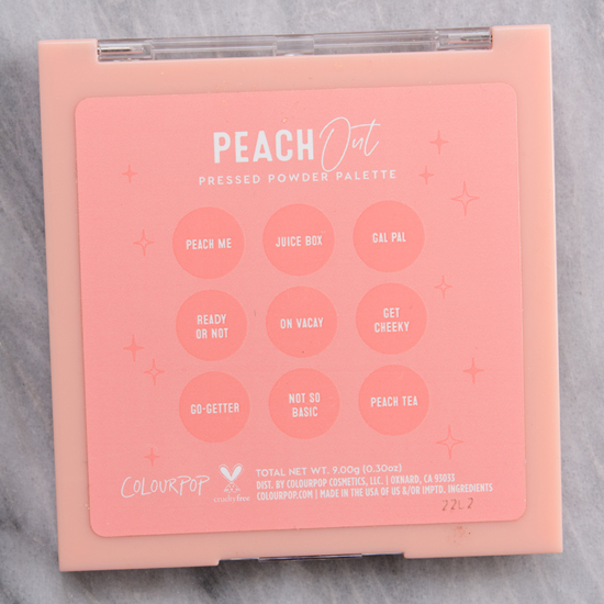 ColourPop Peach Out 9-Pan Pressed Powder Palette Review & Swatches