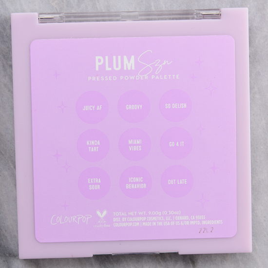 ColourPop Plum Szn 9-Pan Pressed Powder Palette Review & Swatches