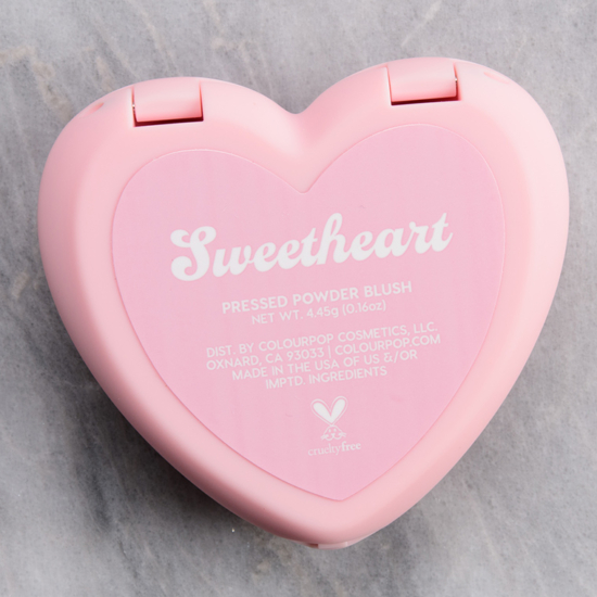 ColourPop Sweetheart Pressed Powder Blush Review & Swatches