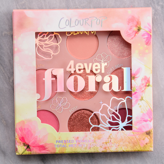 ColourPop 4Ever Floral 9-Pan Pressed Powder Palette Review & Swatches