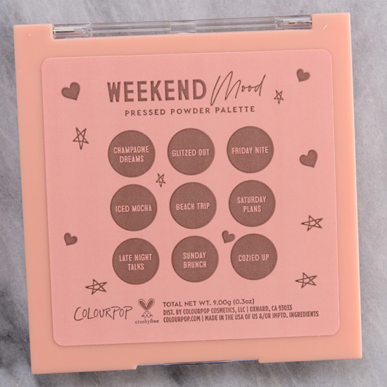 ColourPop Weekend Mood 9-Pan Pressed Powder Palette Review & Swatches