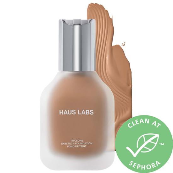 Haus Labs 330 Medium Cool Triclone Skin Tech Medium Coverage Foundation Review & Swatches