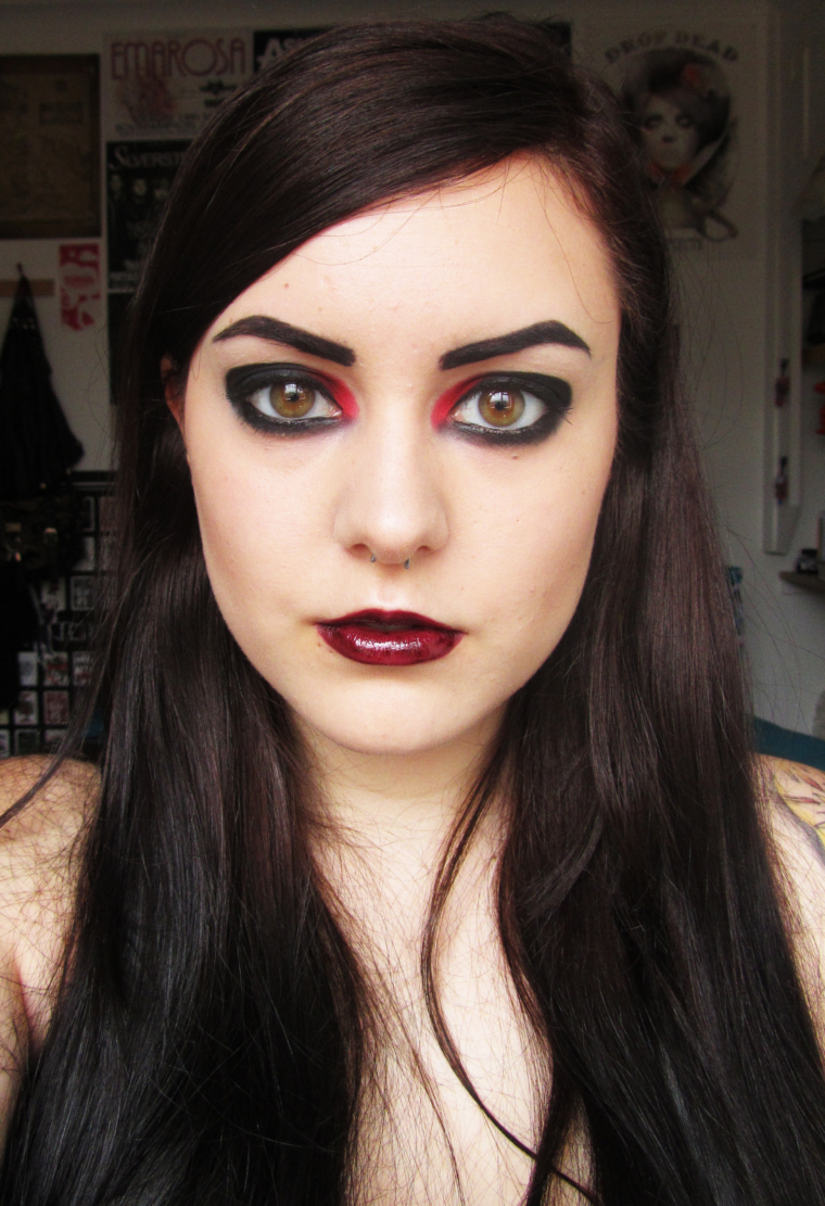 Red And Black Goth Eye Makeup | Saubhaya Makeup