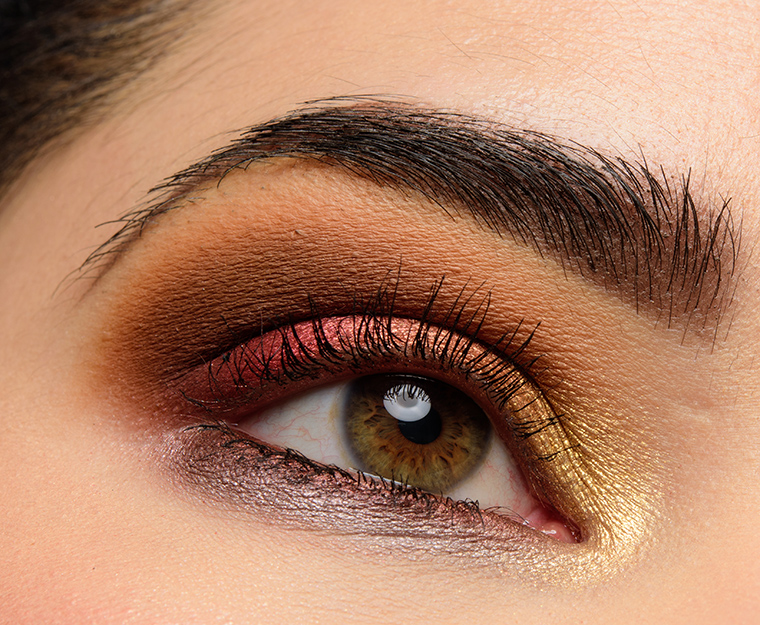 A Gold, Red, & Brown Eye with Melt Cosmetics Haze & Rust Stacks | Temptalia